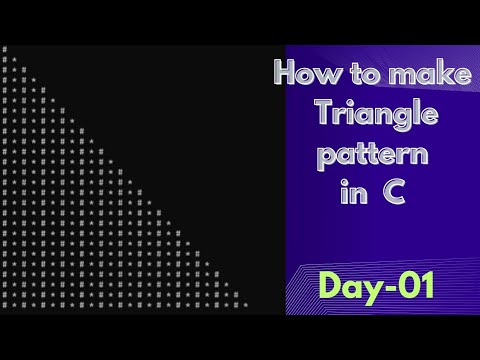 How to make triangle pattern in C #C #coding #pattern ( Day-01) - YouTube