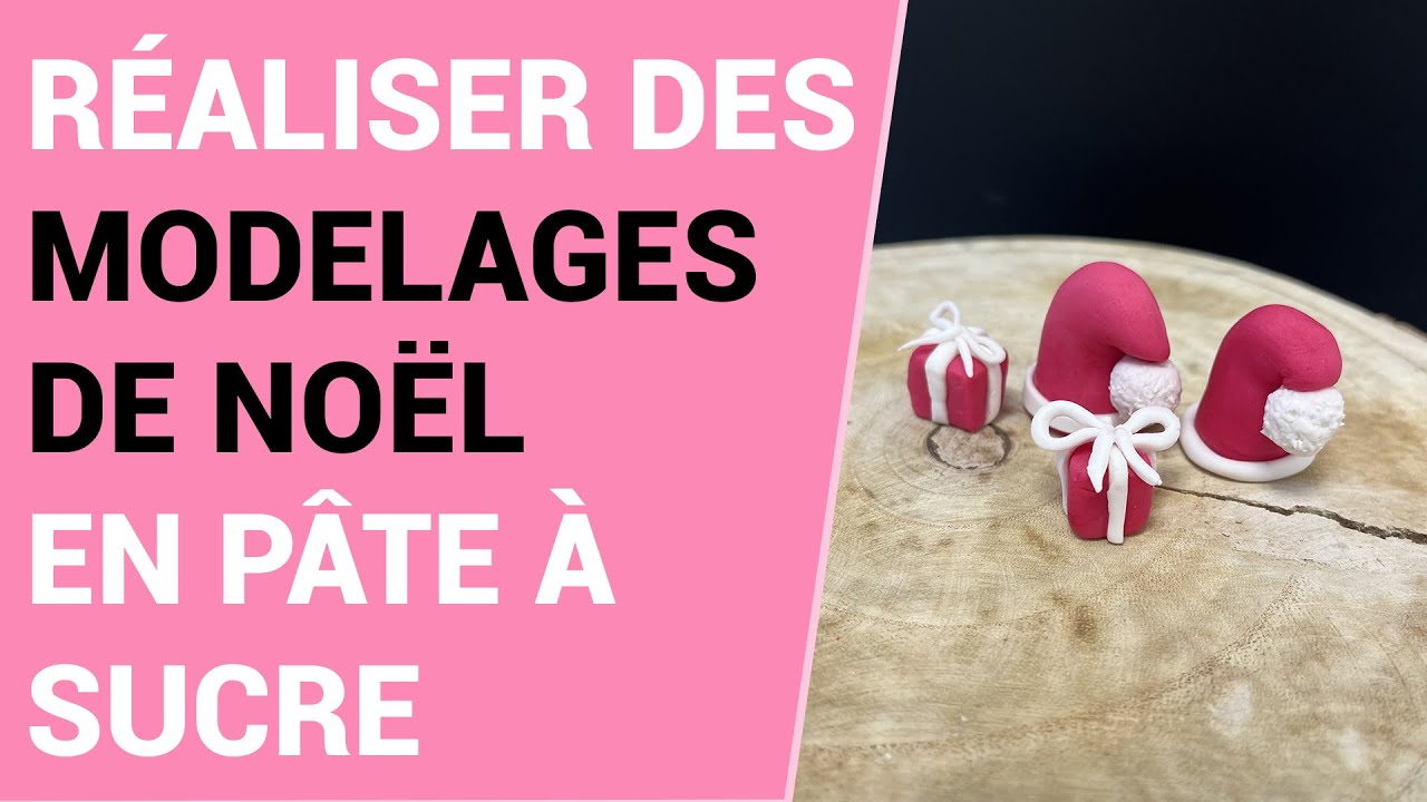 Modelage cadeau et bonnet de Noël en pâte à sucre 🎅🏻🎄 - YouTube