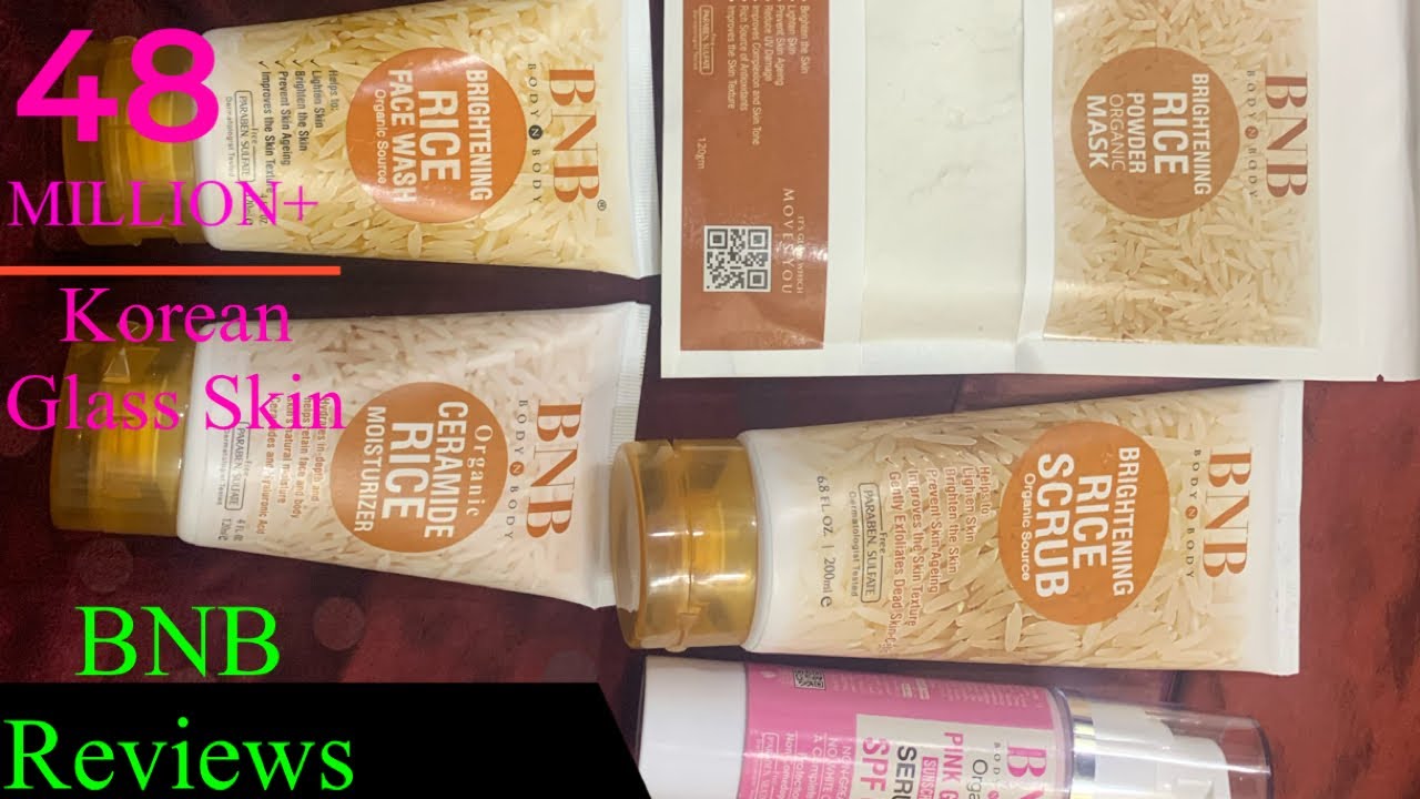 BNB Glow Rice Kit Review | Face Whitening Products | Acne Treatment ...