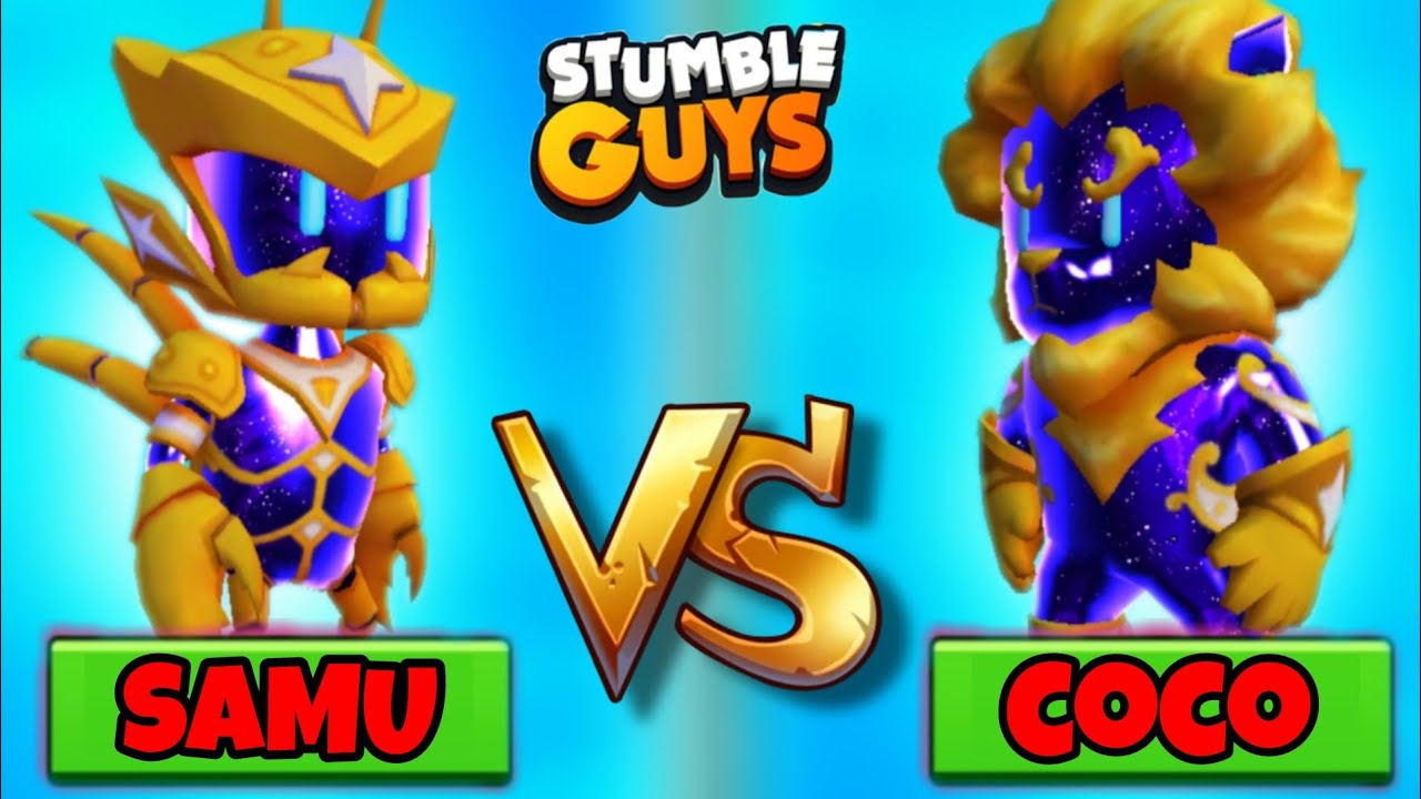 ⚔️ SAMU vs COCO ⚔️ Duelo de SKINS en STUMBLE GUYS | LEO vs CANCER - YouTube