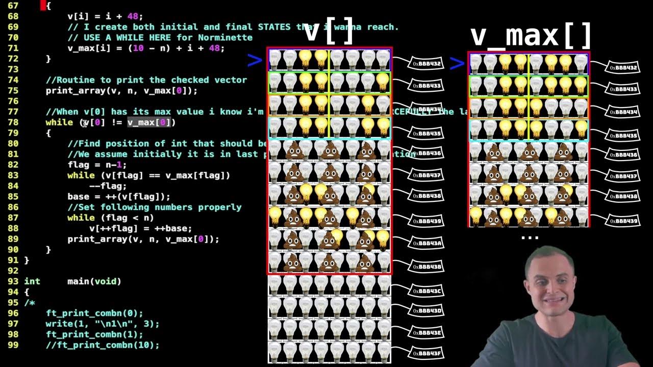 print_combn piscine school 42 - YouTube