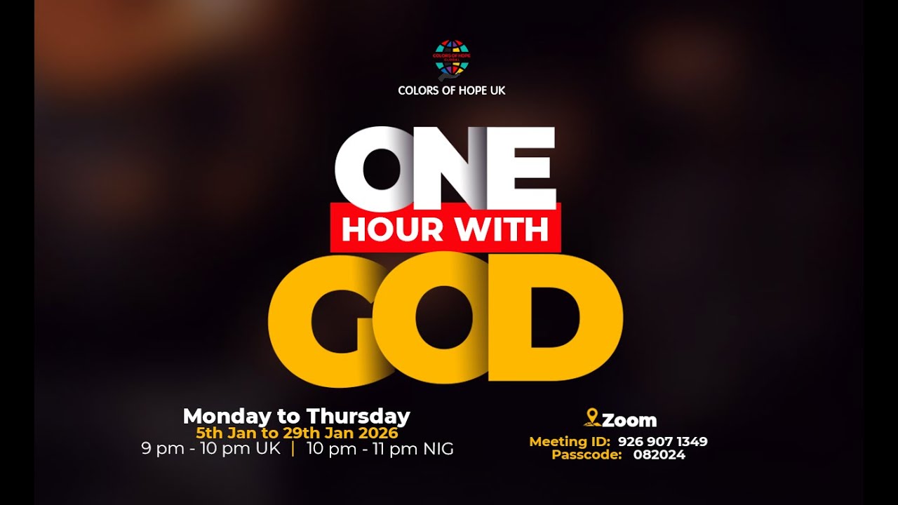 One Hour with God - Day 11 (Wednesday 21st January 2026) - YouTube