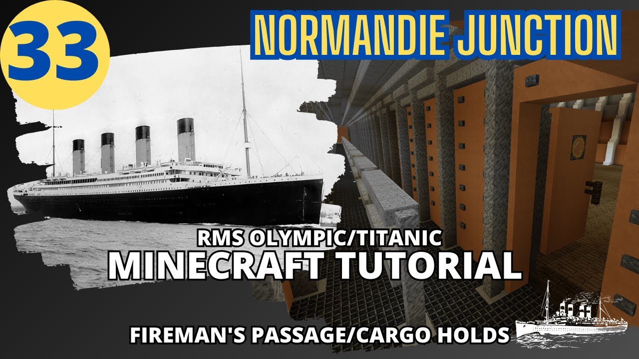 RMS Olympic/Titanic , 4:1 Scale, Minecraft Tutorial. PART THIRTY-THREE ...