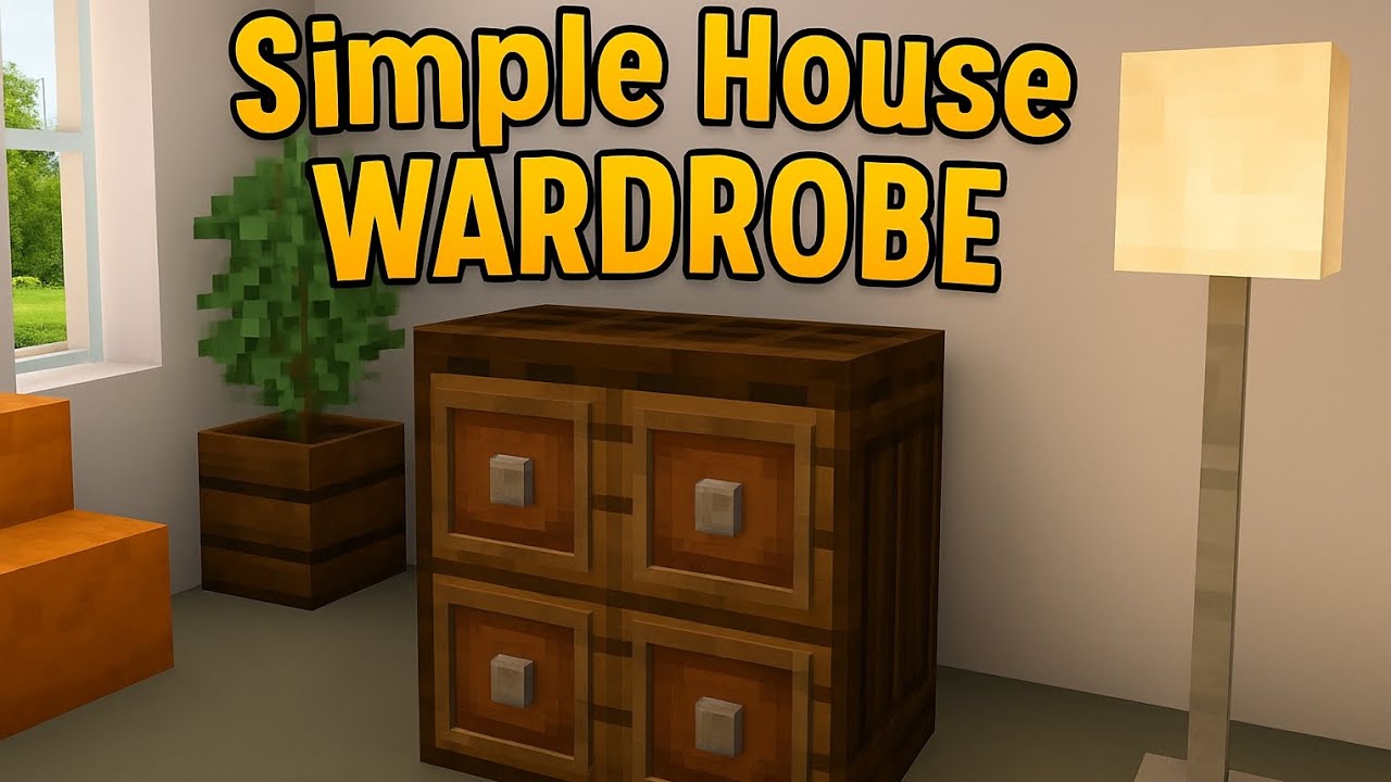Minecraft Simple Wardrobe Build | Easy Furniture Idea - YouTube