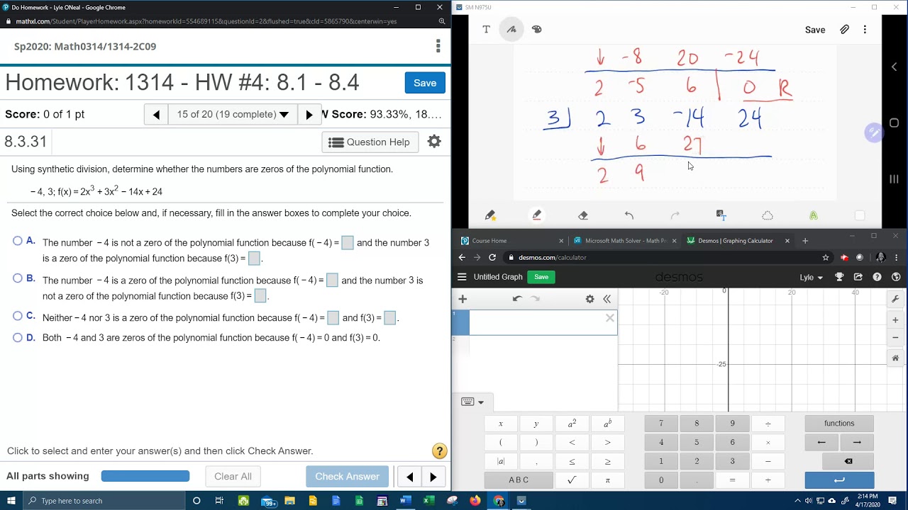 College Algebra - MyLab Math - HW#4: Question #15 - YouTube