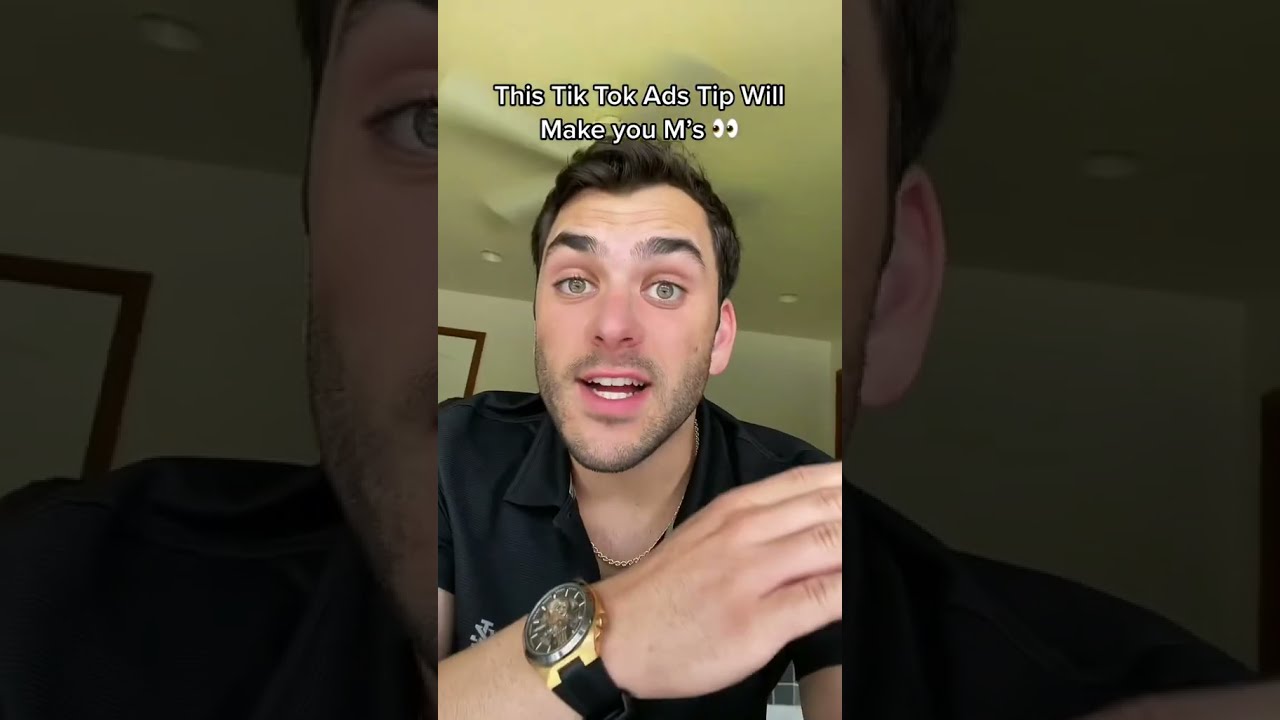 This Tik Tok Ads Tip Will Make You Millions #shorts