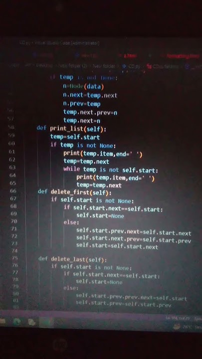 Circular Doubly Linkedlist Data Structure Concepts By Cody6553 Datastructures Python