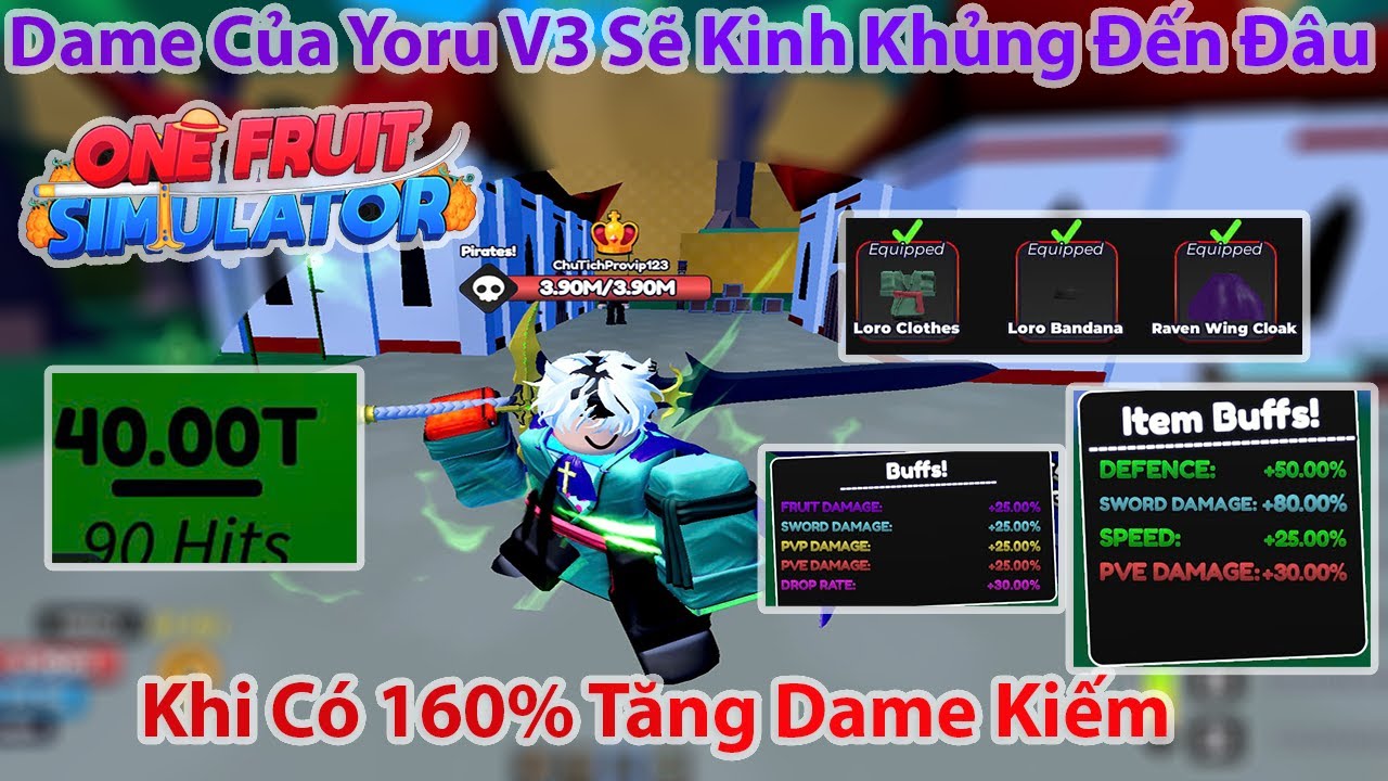 One Fruit - Dame Của Yoru V3 Sẽ Kinh Khủng Đến Đâu Khi Có 160% Tăng ...