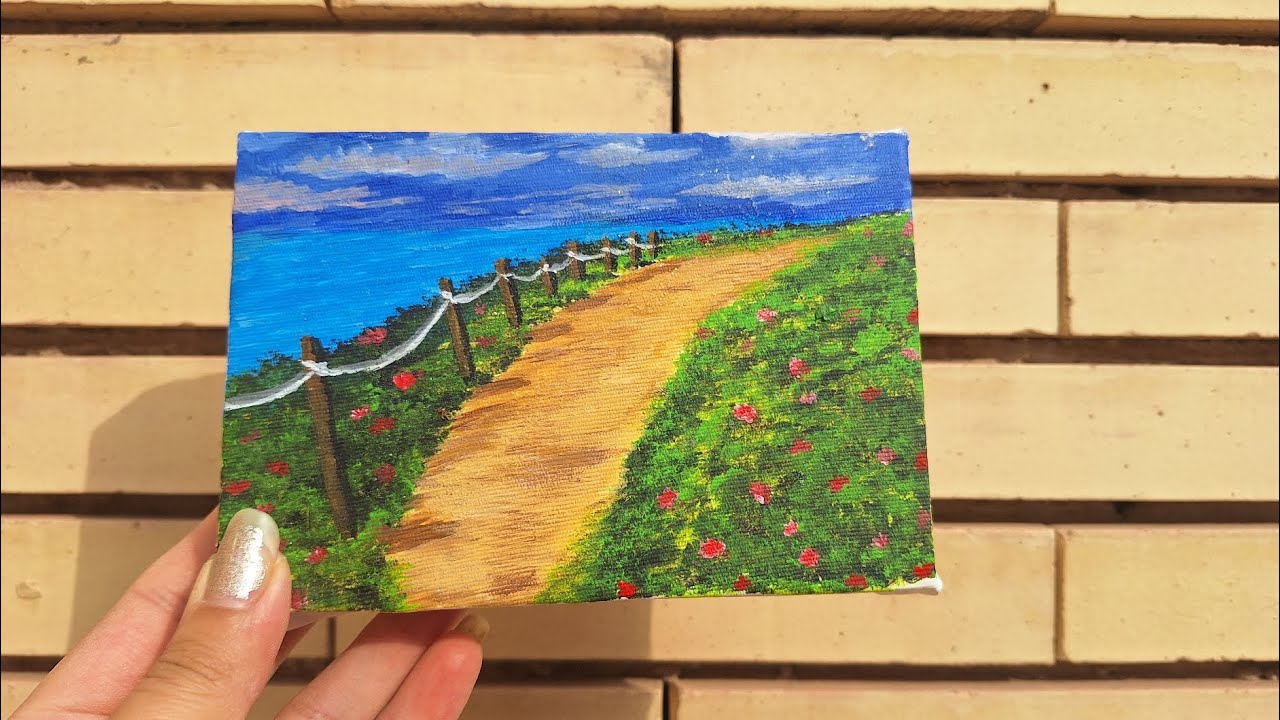 Acrylic painting tutorial/pathway/acrylic painting for beginners ...