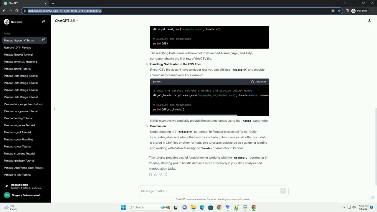 python pandas header 0 - YouTube