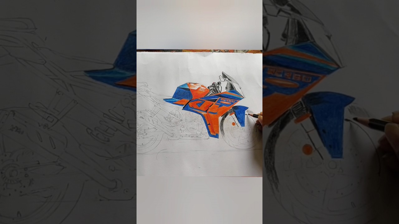 Drawing KTM RC 390 |#shorts #drawing - YouTube