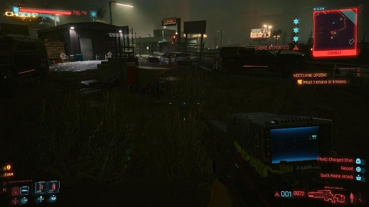 Cyberpunk 2077 Testing Legendary Iconic Breakthrough Sniper rifle. Its ...