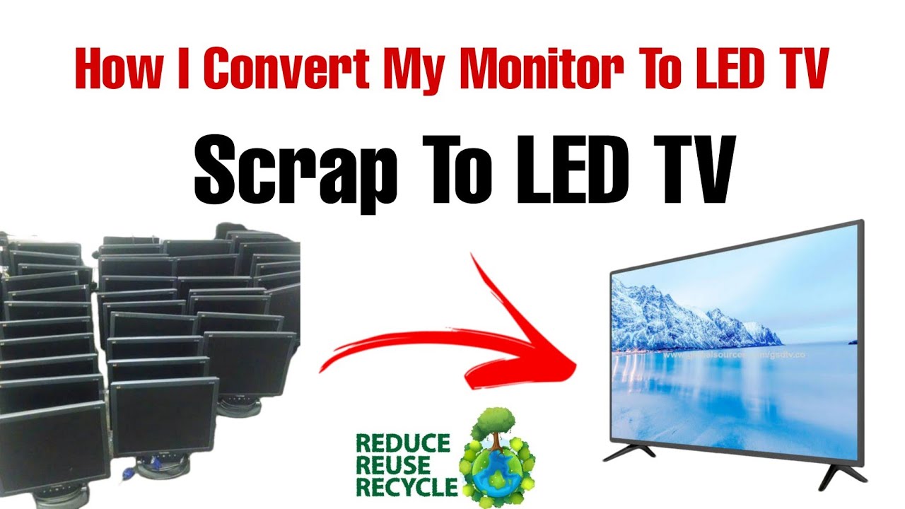 Monitor to TV || DIY || Old parts are used - YouTube
