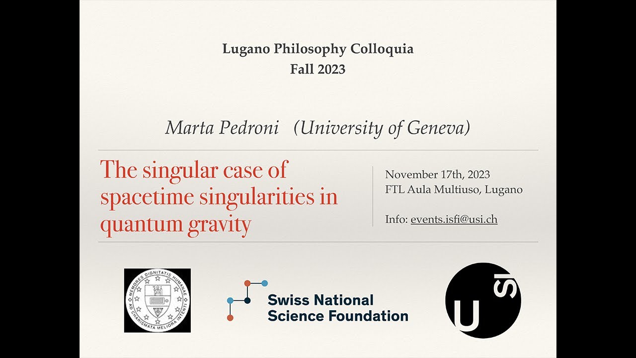 Marta Pedroni - The singular case of spacetime singularities in quantum gravity | LPC Fall 2023 ...