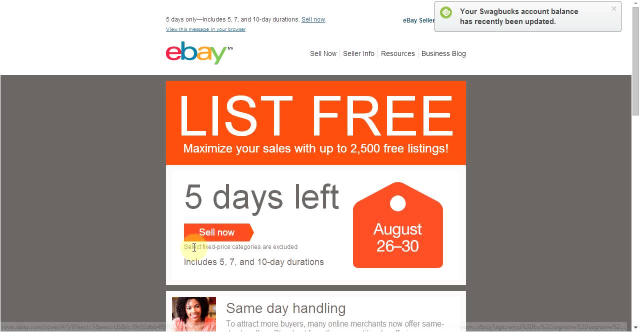 New eBay Listing Promotion Aug 26-30 - YouTube