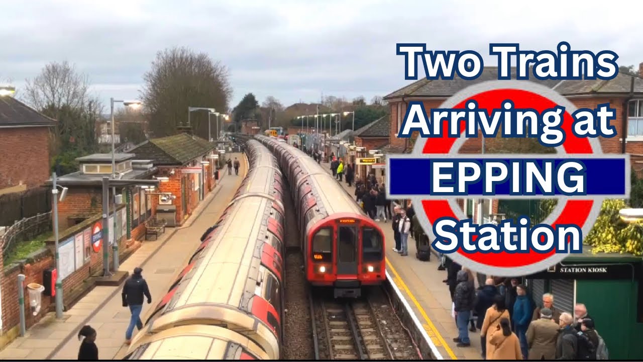 Two Central Line trains just rolled up to Epping station! - YouTube