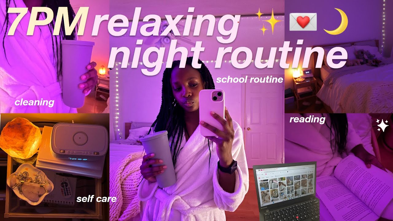 MY 7PM *relaxing* NIGHT ROUTINE | walk, cleaning, journaling, self care ...