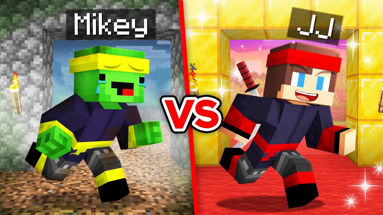 Mikey POOR Ninja vs Maizen NINJA RICH KING - JJ and Mikey in Minecraft Maizen! - YouTube