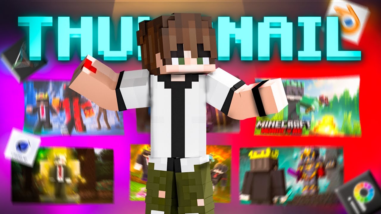 How to Make VIRAL Minecraft Thumbnails Using Blender & Photoshop (PC ...