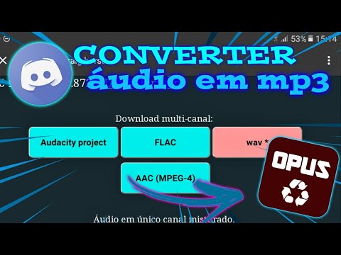 COMO CONVERTER ÁUDIO DO DISCORD PARA MP3 - NO CELULAR. - YouTube