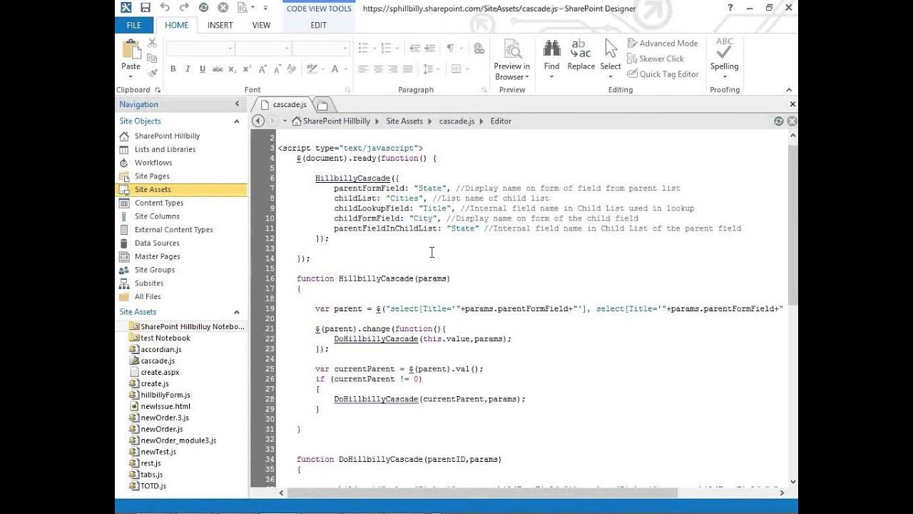 SharePoint 2010/2013 Cascading Drop Downs Using REST - YouTube