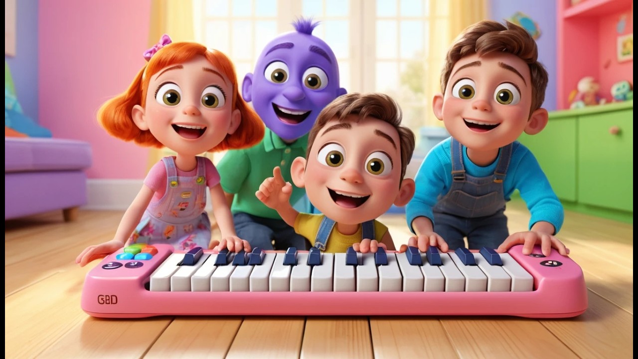 Seven Little Toy Keyboards Click Click Click | Musical Toy Song ...