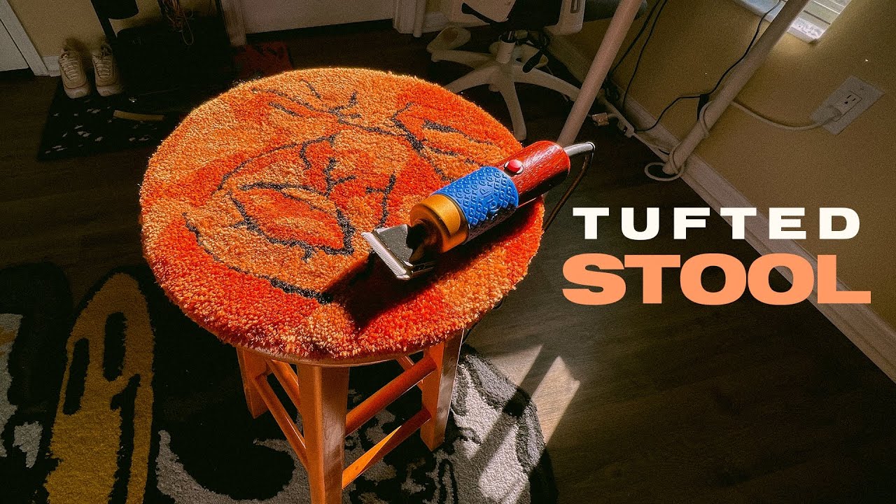 From Start to Finish: Building My Tufted Stool - YouTube