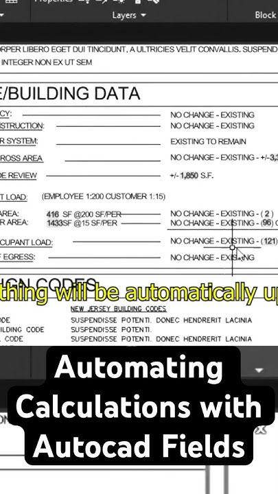 Automating Calculations with Autocad Fields - YouTube