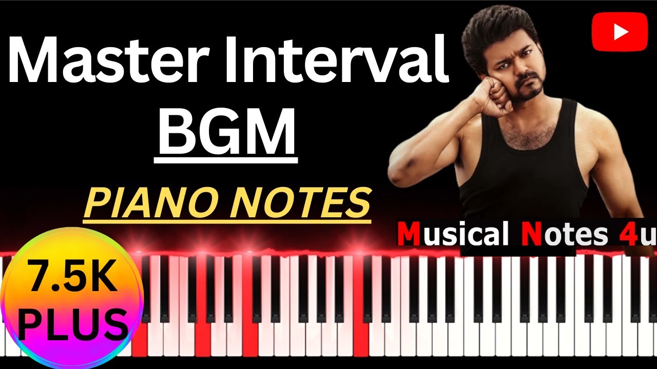 Master Interval Bgm Piano Notes | Thalapathy Vijay | Anirudh | Musical ...