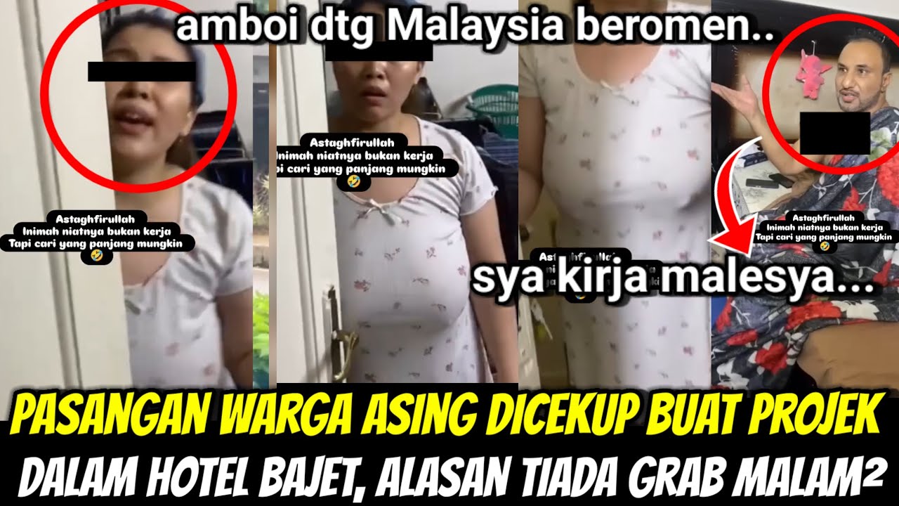 AMOI INDON DICEKUP BEROMEN DENGAN BANGLA DLM HOTEL BAJET - YouTube