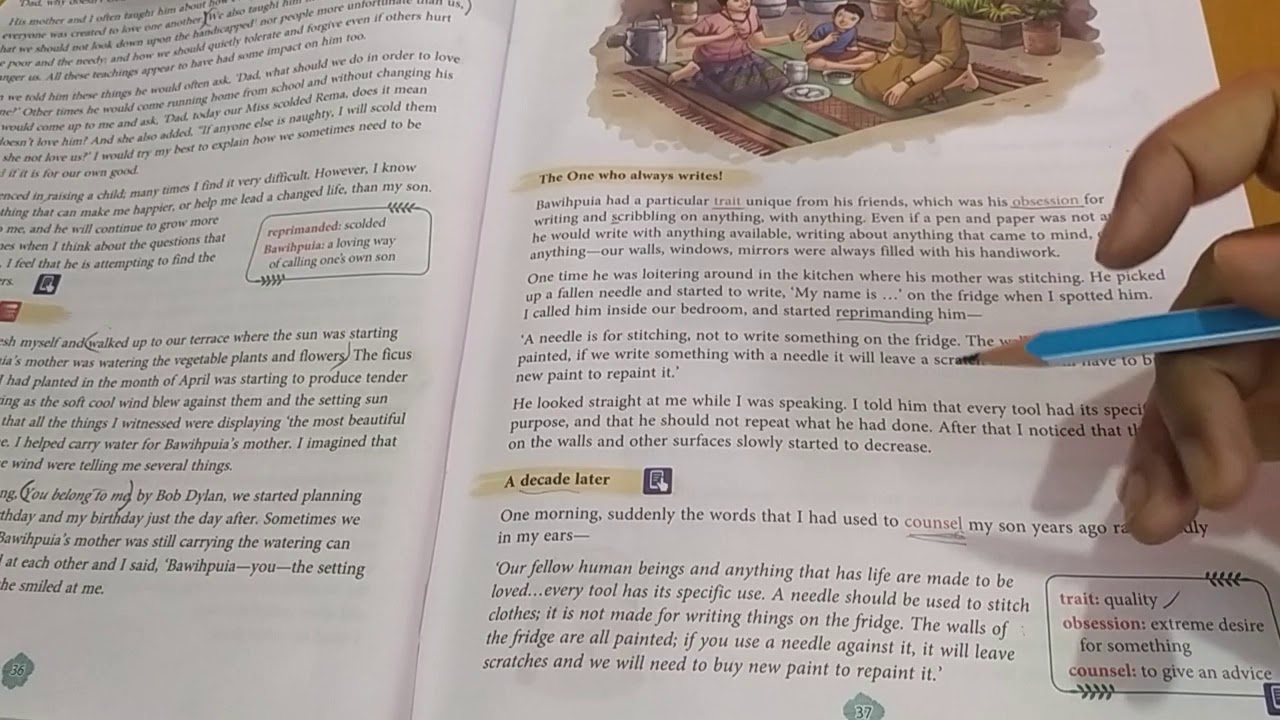 ENGLISH ROSE READER CLASS 7 L-3 DAD - YouTube