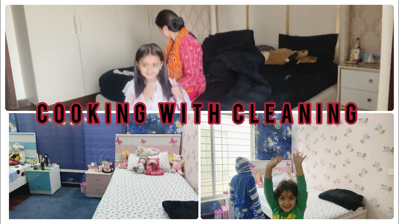 Cooking and cleaning with kids🪺🪺🪺 - YouTube
