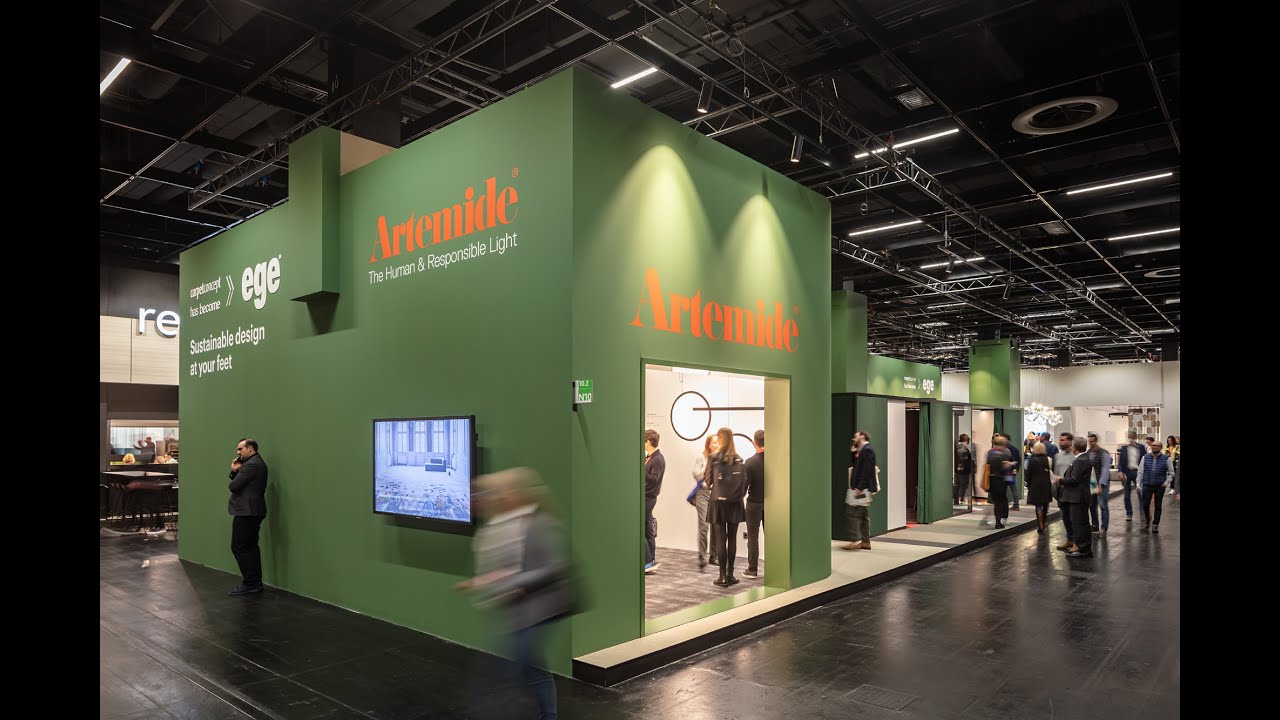 Artemide Messestand Orgatec 2022 - in cooperation with Ege Carpets - YouTube