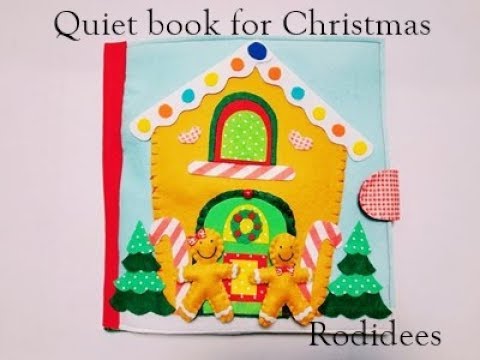 Quiet book for Christmas - Gingerbread house busy book - YouTube