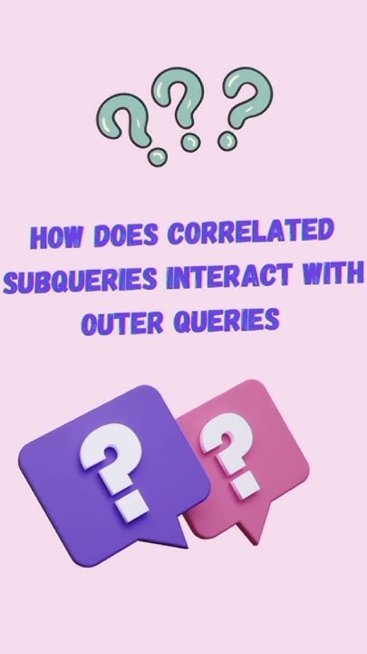 Correlated subqueries in SQL and their interactions with outer queries - YouTube