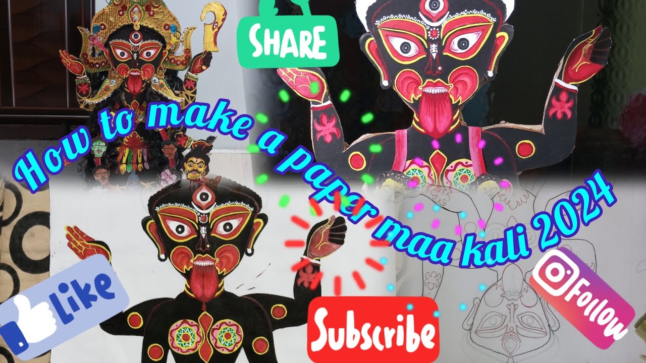 How to Make paper maa Kali 2024 . (all part) - YouTube