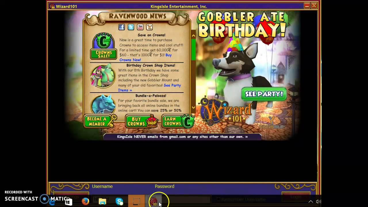 Wizard101 Login