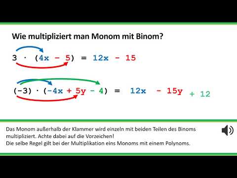 Erklärvideo Klammern multiplieren Monom x Binom