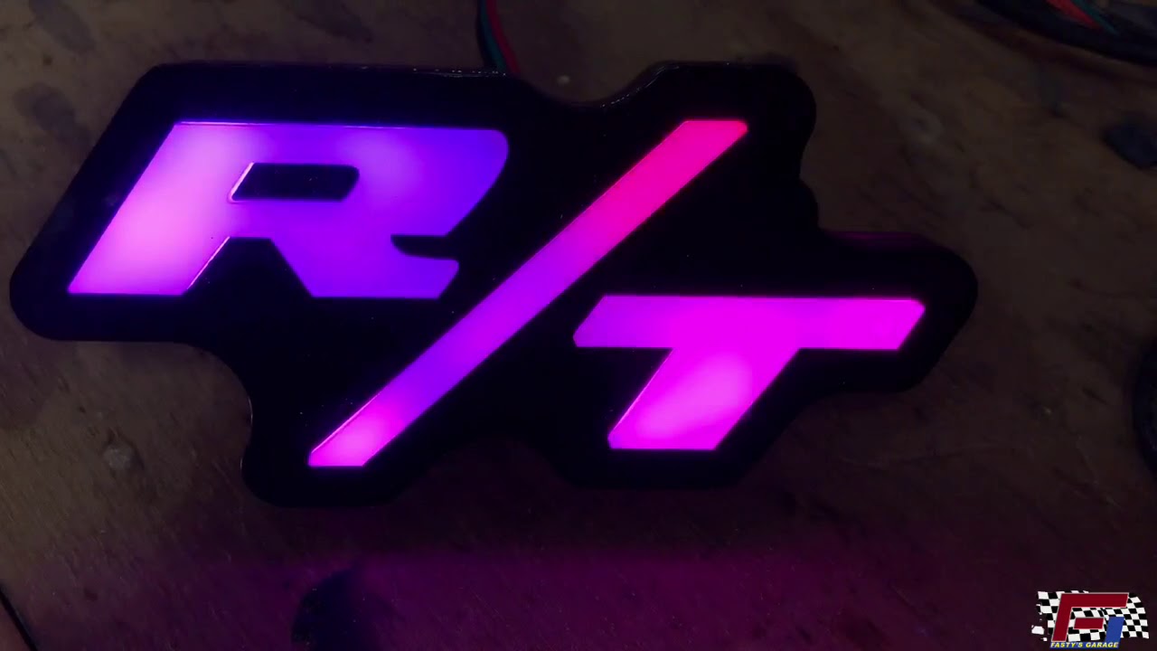 X-Lume R/T badge modified with LitePulse RGB+Chasing LED's - YouTube