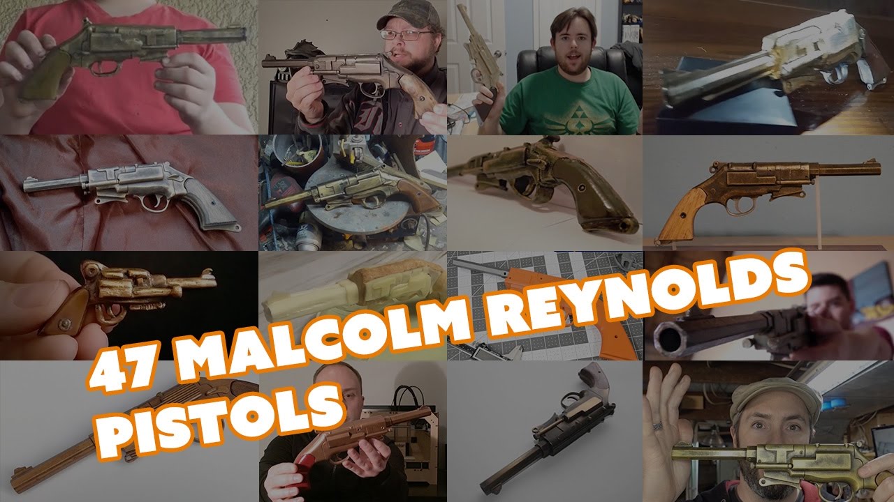 Fan Submitted Malcolm Reynolds Pistol Props - Thanks for 100k! - YouTube