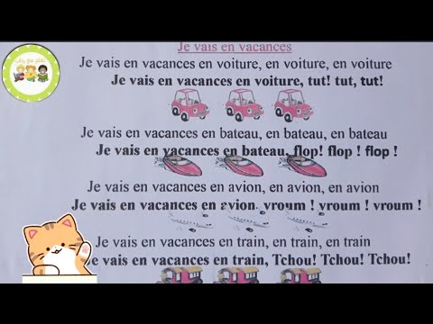 أنشودة Je vais en vacances مكررة للحفظ - YouTube