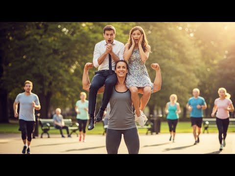 STRONG SISTER LIFT CARRY BROTHER AND HIS WIFE