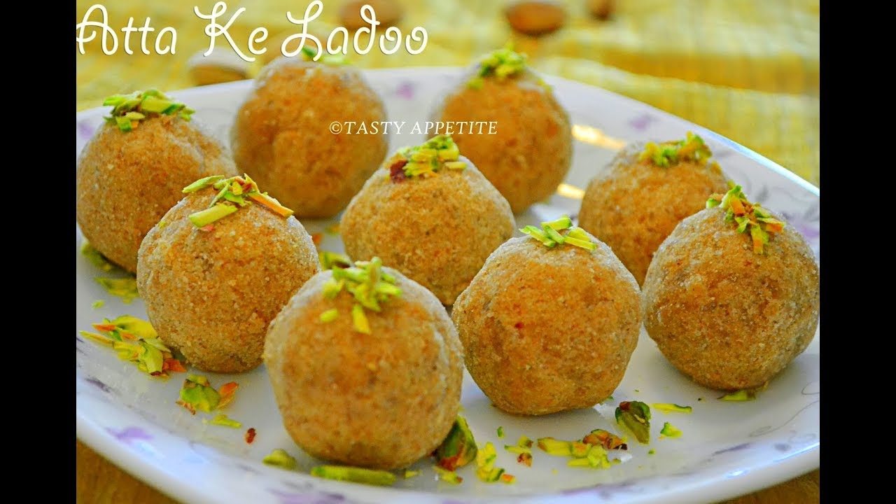Ladoo Recipe / Atta Ladoo / Wheat Flour Ladoo / Diwali Sweets - YouTube