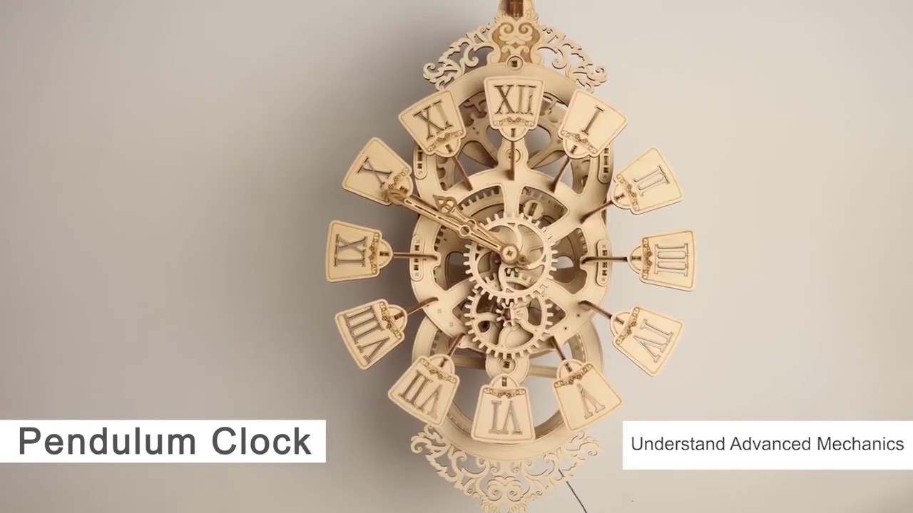 Wood Trick Pendulum Clock 3D puzzle Wooden Model KIT - YouTube