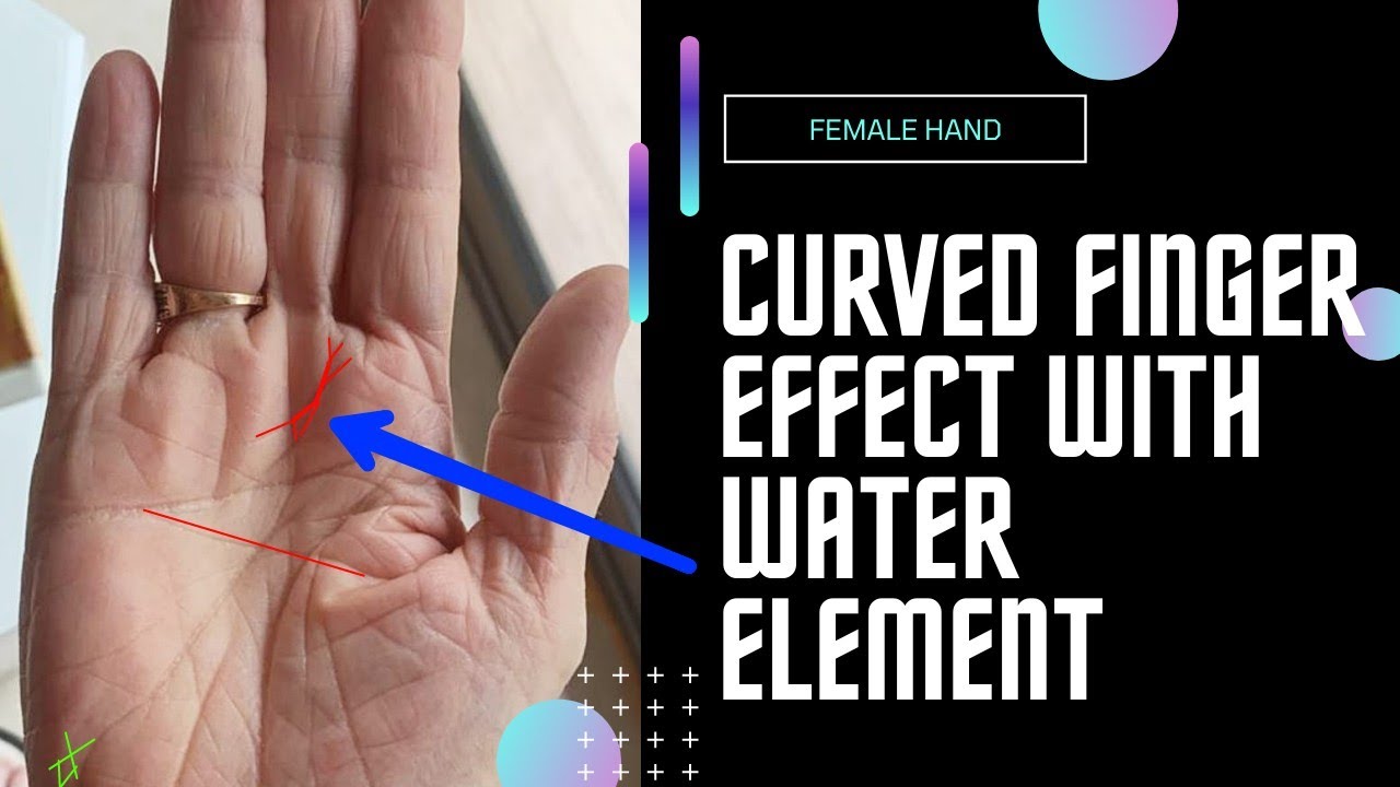 curved finger effect with water element female hand. Palmistry reading ...
