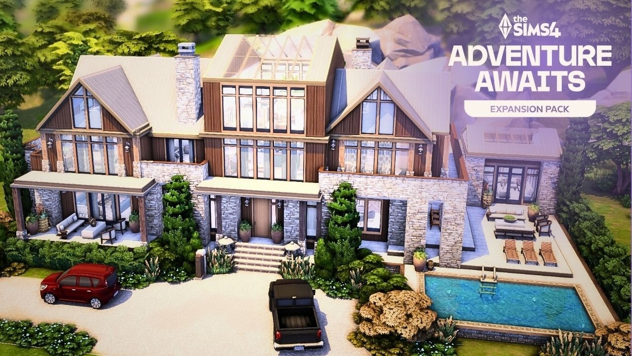 Gibbi Point Family Home with 6 bedrooms 👪 | The Sims 4: Adventure ...