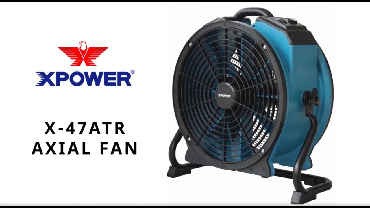 XPower Axial Fan with Timer 18in. 1/3 HP 3600 CFM Model# X47ATR - YouTube