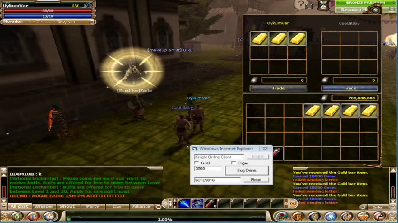 Knight Online Goldbar Dupe by Leqo 12 October 2010 OLYMPIA USKO - YouTube