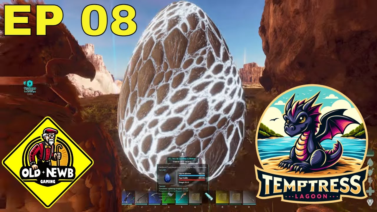 ARK: Survival Ascended. TEMPTRESS LAGOON MOD. EP 08. Dragon Egg! - YouTube