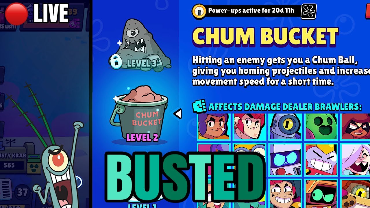🔴 LIVE - GRINDING TROPHIES WITH BROKEN CHUM POWER-UP | BRAWL STARS ...